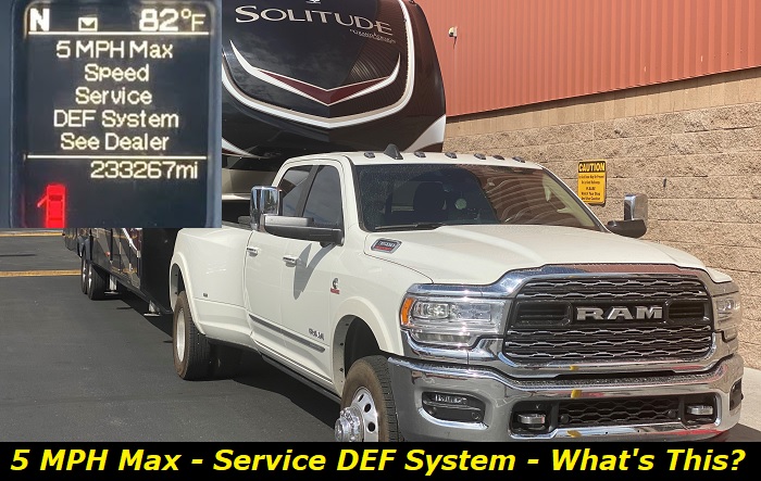 "5mph Max, Service DEF System" - How to Reset This on Trucks?